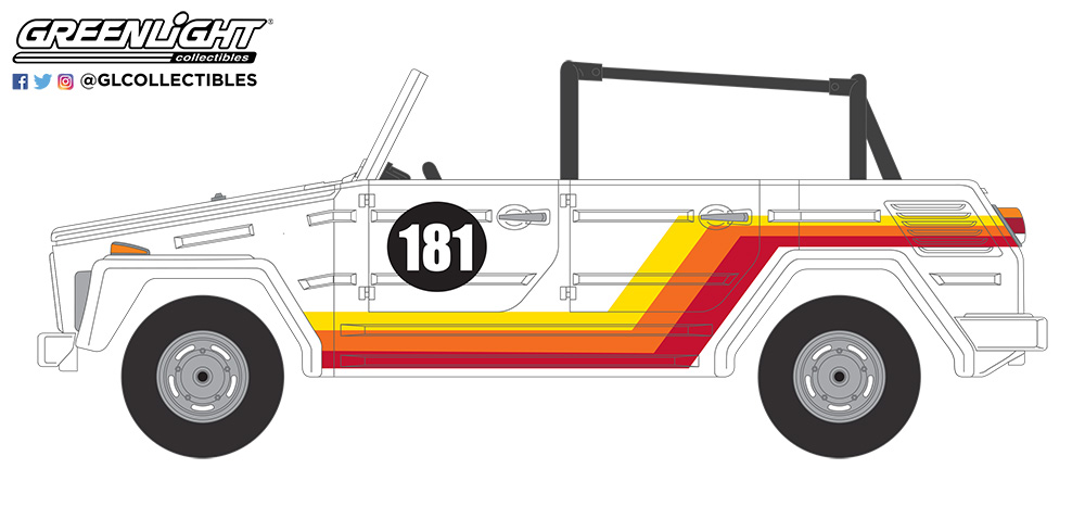 1974 Volkswagen Thing (Type 181) #181 in White with Red, Orange and ...